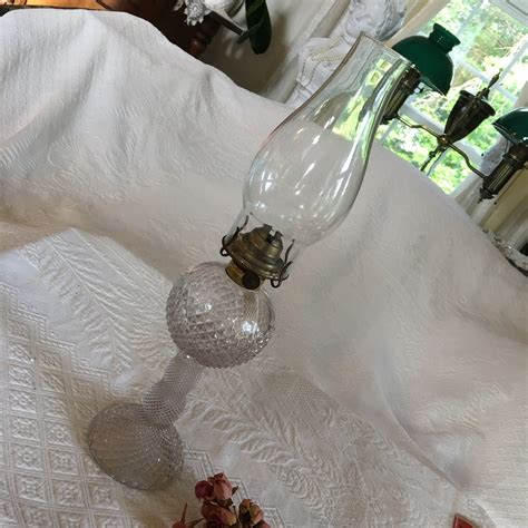 Vintage Clear Crystal Square Diamond Overall Designs On Pedestal And