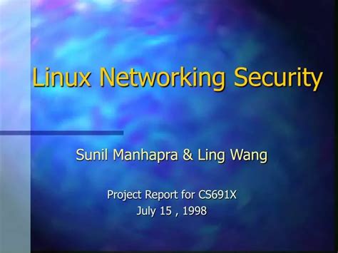 Ppt Linux Networking Security Powerpoint Presentation Free Download
