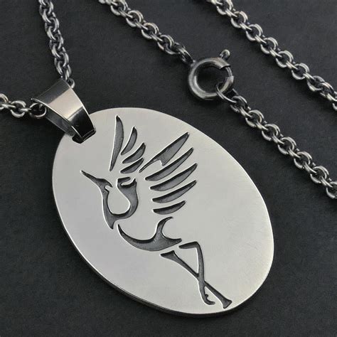 Crane Pendant Etsy
