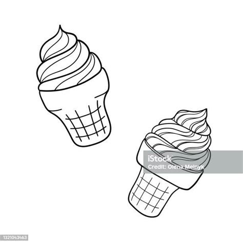 손으로 그린 아이스크림 메뉴 카페 비스트로 레스토랑 라벨 및 포장을 위한 스케치 요소를 디자인합니다 벡터 격리 된 그림입니다 개체 그룹에 대한 스톡 벡터 아트 및 기타