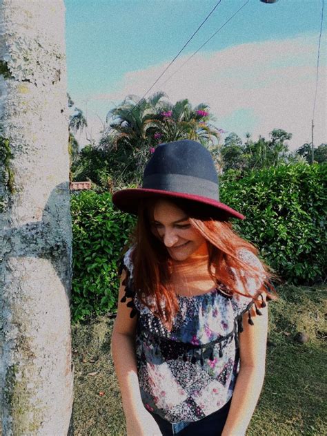 Red Hair Fire Girl Red Hair Girl Panama Hat