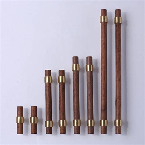 Nordic Wooden Kitchen Cabinet Drawer Knobs And Pulls Brass Etsy