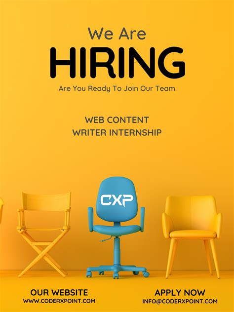 Hiring A Website Content Writer Internship Coderxpoint Technologies