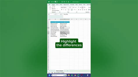 How To Quick Compare In Excel Excel Exceltips Exceltricks