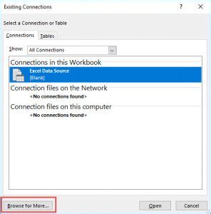 External Data Source To Import Data Into An Excel Pivot Table