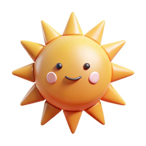 Pristine Exemplary Circular Sun Character With Triangular Rays Flat Color Symmetrical Minimal