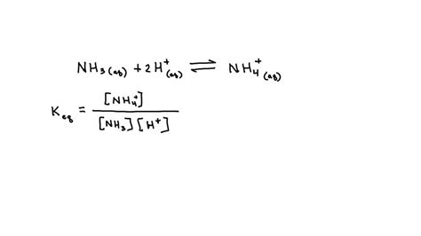 Solved Calculate The Equilibrium Constant For The Reaction Nh3 Aq