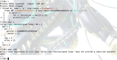 Gdb Cannot Subscript Non Array Type To Index A Vec · Issue 66482