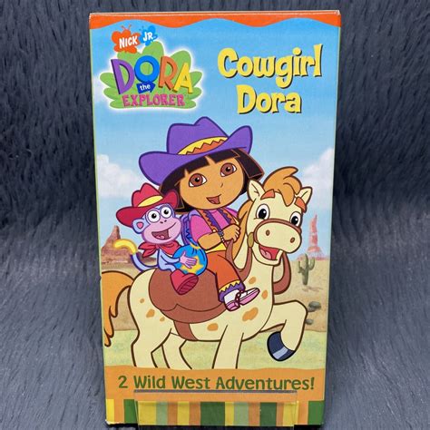 Nick Jr Dora The Explorer Cowgirl Dora Vhs Video Tape 2 Wild West
