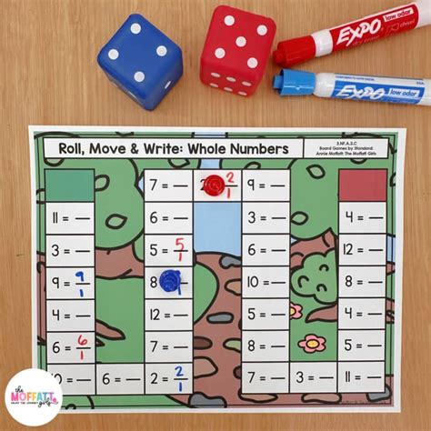 3rd Grade Math Board Games Whole Numbers As Fractions 3 Nf A 3 C