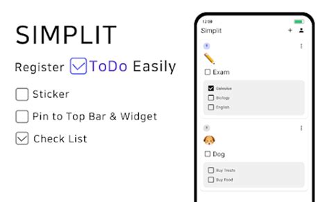 SimplitTodo Task Widget Pin Para Android Descargar