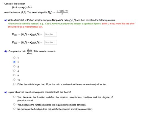 Solved Consider The Functionf X Exp 3x Over The Interval