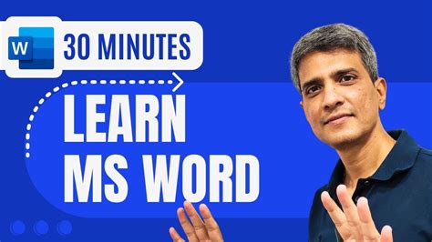 Learn Ms Word In 30 Minutes Step By Step Tutorials