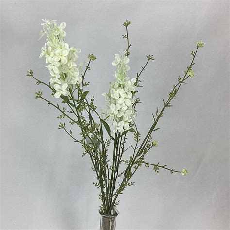 Lilac Flower Grass Bundle Cream Ivory Village Green