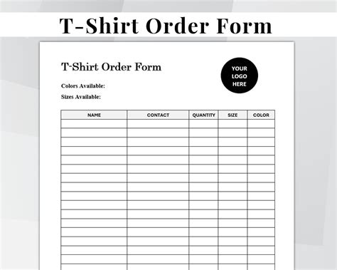 Fundraiser Order Form Template Excel