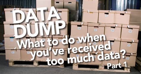 The Data Dump What To Do When Youve Received Too Much Data Part 1 Innovative Driven