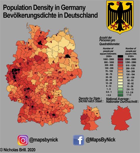 Population Density Map Of Germany Maps On The Web