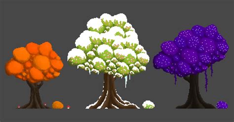 2d Pixel Tree Asset Pack 2d Nature Unity Asset Store