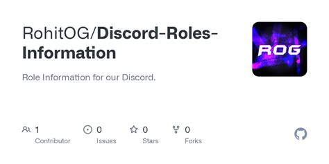 GitHub RohitOG Discord Roles Information Role Information For Our Discord
