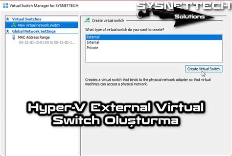 Sysnettech Solutions On Linkedin Hyper V External Virtual Switch