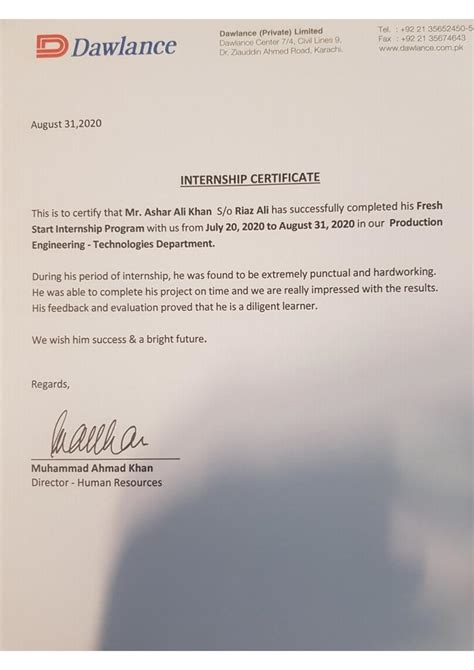 Ashar Ali Khan On Linkedin I Have Completed My 6 Weeks Of Virtual Internship At Dawlance I Am