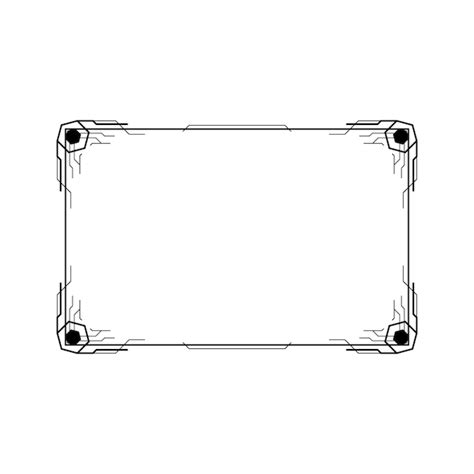 Premium Vector Abstract Black Simple Line Rectangular Frame Doodle