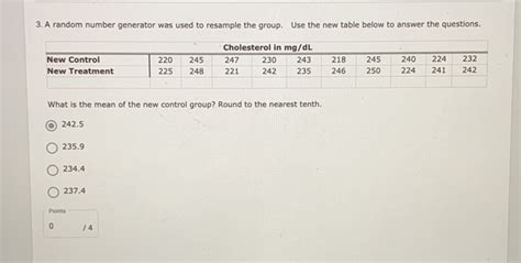 solved a random number generator was used to resample the group use