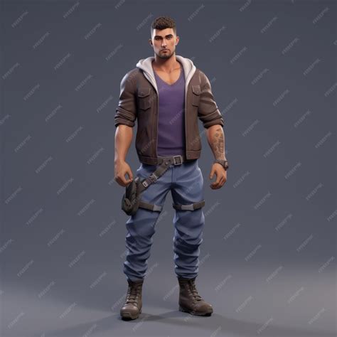 Fortnite 3d Character Render In Adrian Paul Allinson Style Premium Ai