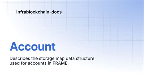 Account Infrablockchain Docs