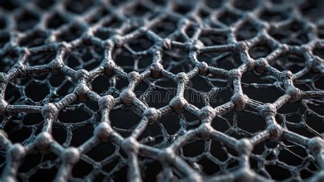 Carbon Atoms In Hexagonal Lattice Structure Stock Illustration