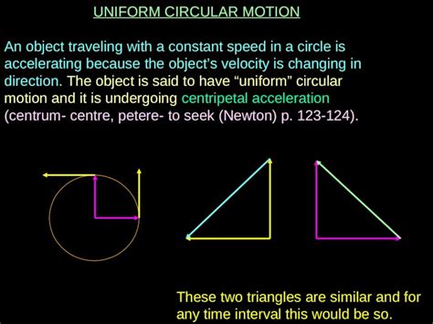 ppt uniform circular motion an object traveling with a constant speed
