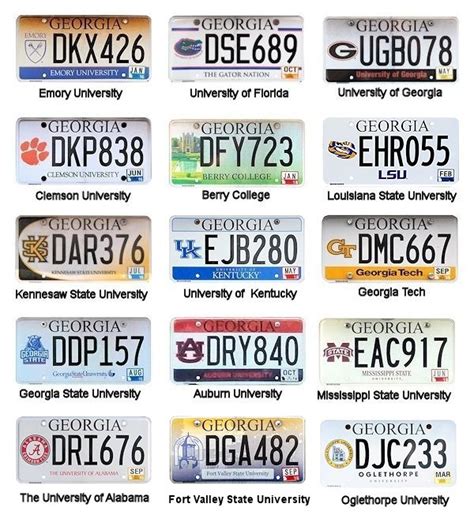 Georgia State License Plate