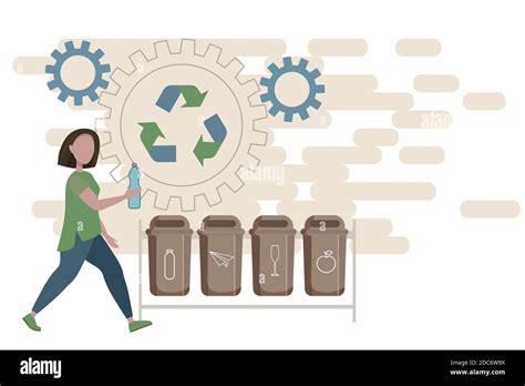 Vector Concept Illustration Of Garbage Sorting Stock Vector Image Art Alamy
