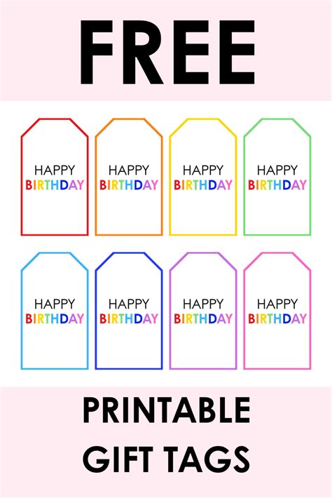 Happy Birthday Free Printable Tags Artofit
