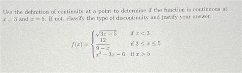 Solved Use The Definition Of Continuity At A Point To Chegg