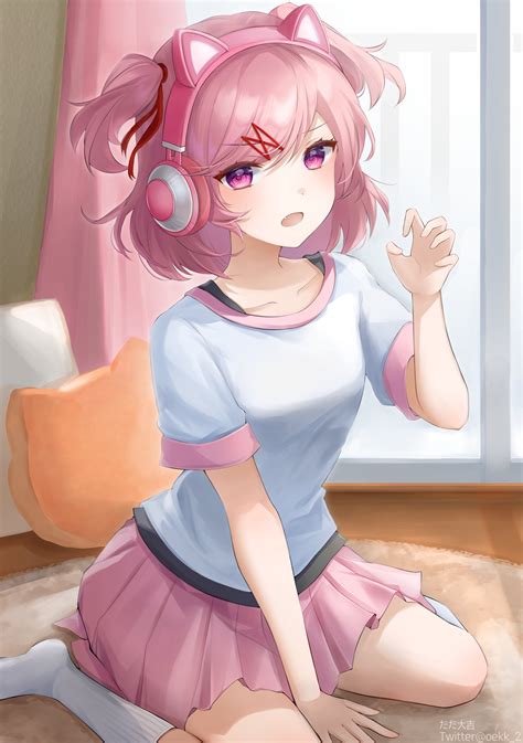 Natsuki Doki Doki Literature Club Doki Doki Literature Club Art Vn Vn Art Foreign