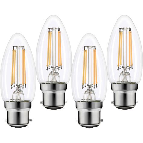 Wessex Led Filament Dimmable Candle Bulb Lamp W Bc Lm Toolstation