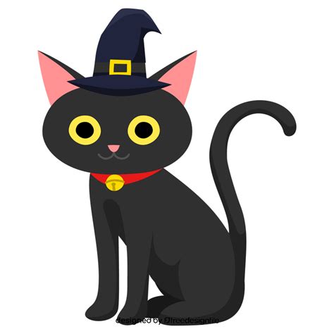 Halloween Black Cat Cartoon Clipart Free Download