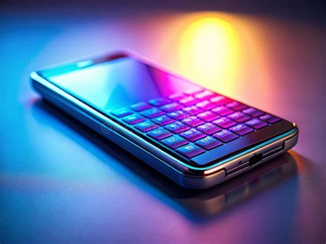 Closeup Side View Of A Modern Smartphone Qwerty Keyboard Exploring The