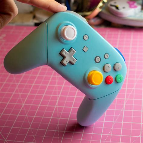 Nintendo Switch Pro Controller Mod Pastel Blue Gamecube Retro Style Cu
