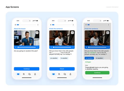 speaker — language learning app figma ui kit behance