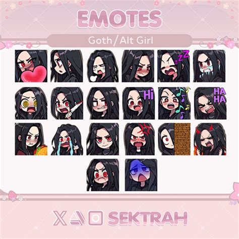 Twitch Emotes Emo Girls Etsy