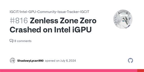 zenless zone zero crashed on intel igpu · issue 816 · igcit intel gpu