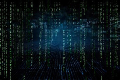 premium photo abstract binary code technology background generative ai