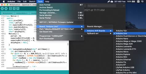 Arduino IDE petoi实验 v documentation