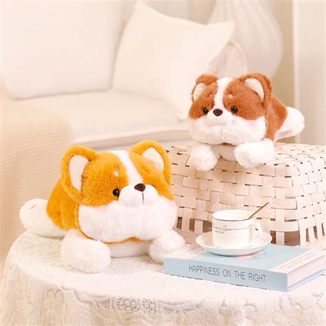 Fluffy Corgi Plushies 2 Colors 3 Sizes