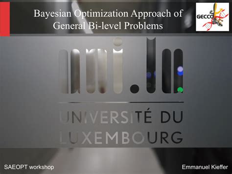 Pdf Bayesian Optimization Approach Of General Bi Level Problems