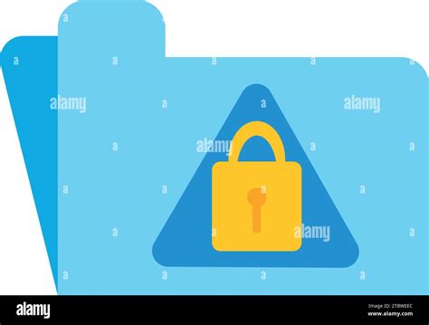 Data Security Illustration Of File Folder Vector Isolated Stock Vector