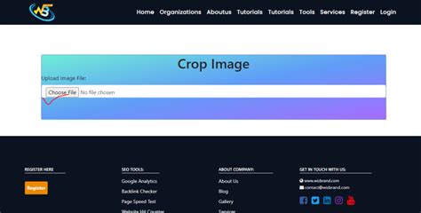 Crop Image Tool DevOps Support