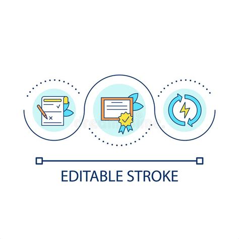 Energy Certificate Loop Concept Icon Stock Illustration Illustration Of Required Line 259343931
